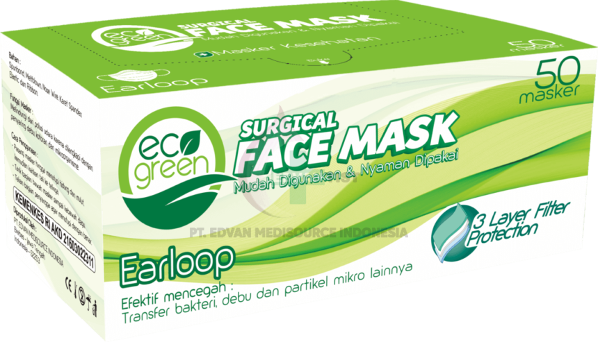 Ecogreen Face Mask Earloop – PT. Edvan Medisource Indonesia